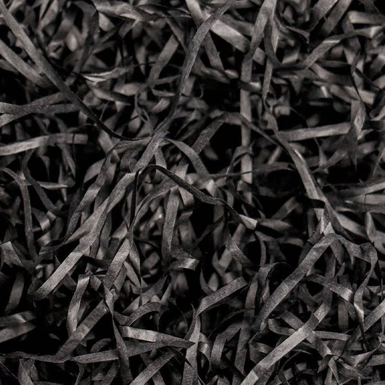 Black Raffia Shredded Paper (100g) — Packman