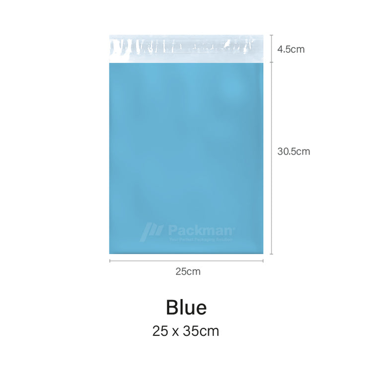 25 x 35cm Blue Poly Mailer (100pcs) — Packman