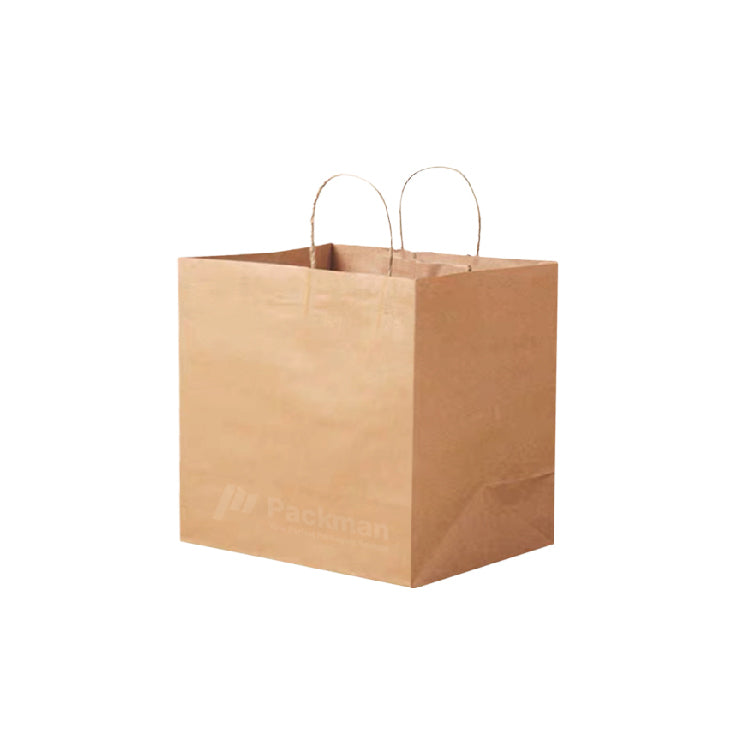 20 x 20 x 20cm Kraft Square Paper Bag (100pcs) — Packman